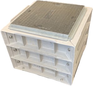 UCS Handhole 450x450x450mm (inw.) B125, Composiet deksel.